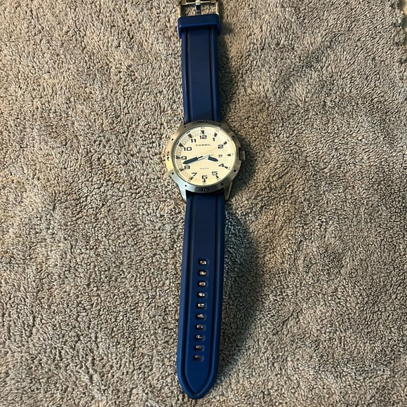 Fossil | Accessories | Mens Fossil Watch Blue Band White Face | Poshmark